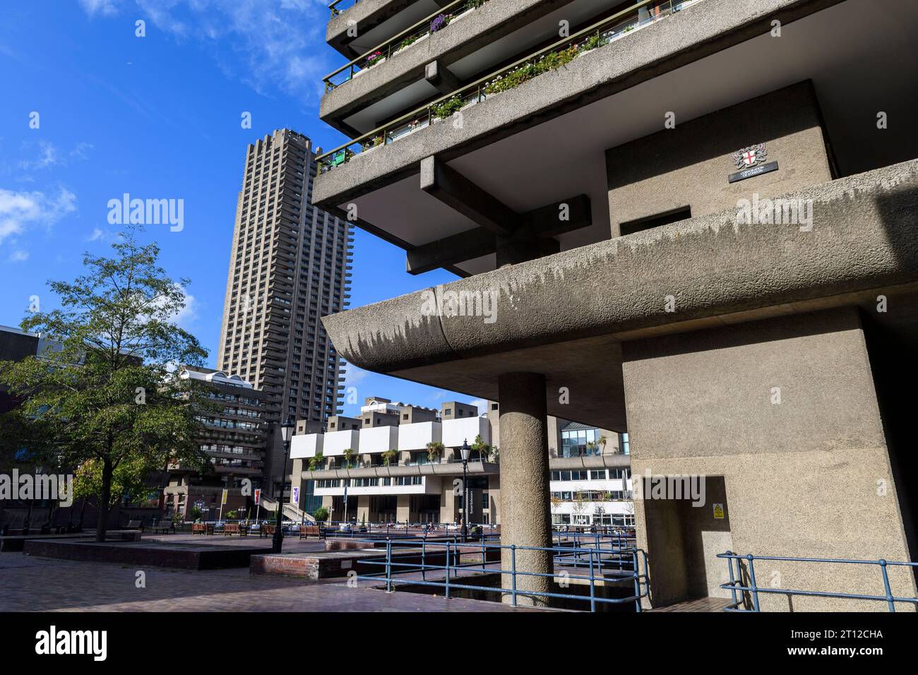 A view of the Shakespeare Tower, Barbican Centre, and Gilbert House ...