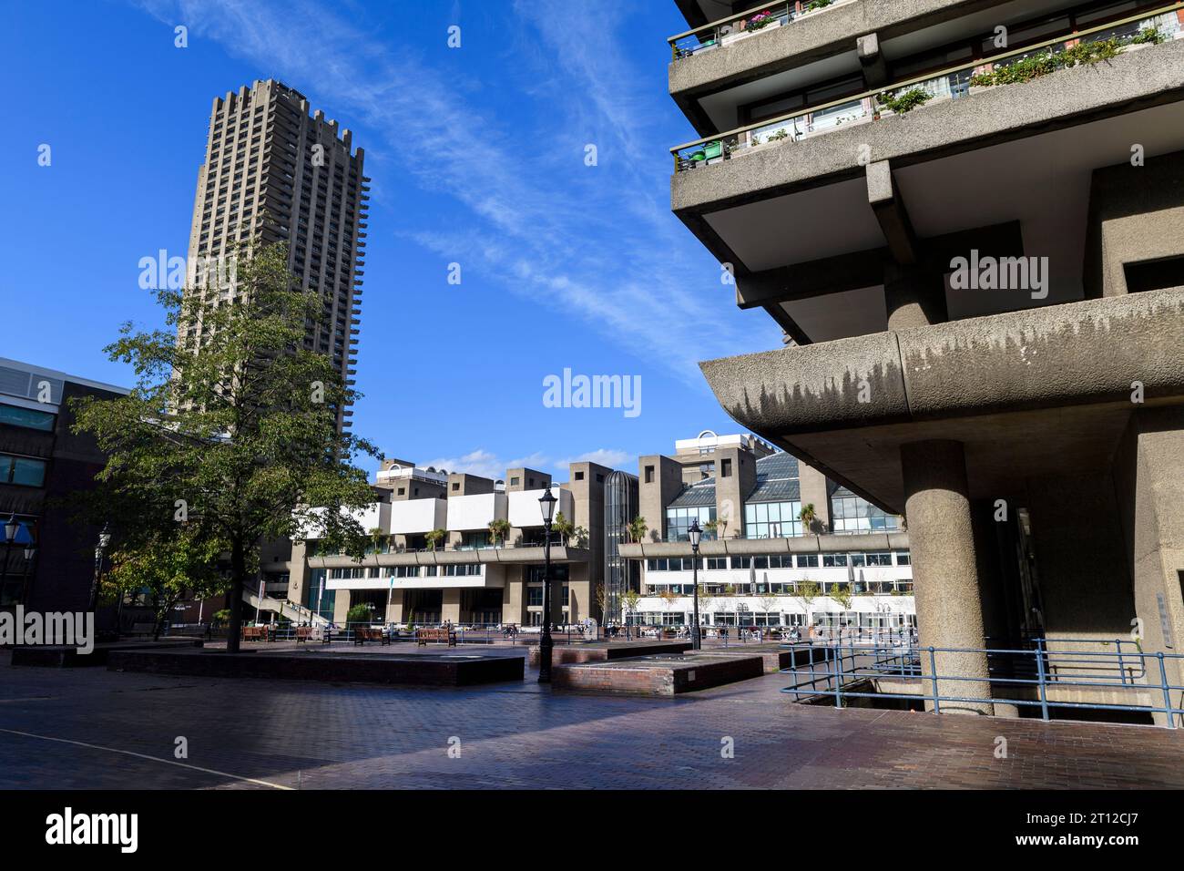 A view of the Shakespeare Tower, Barbican Centre, and Gilbert House ...