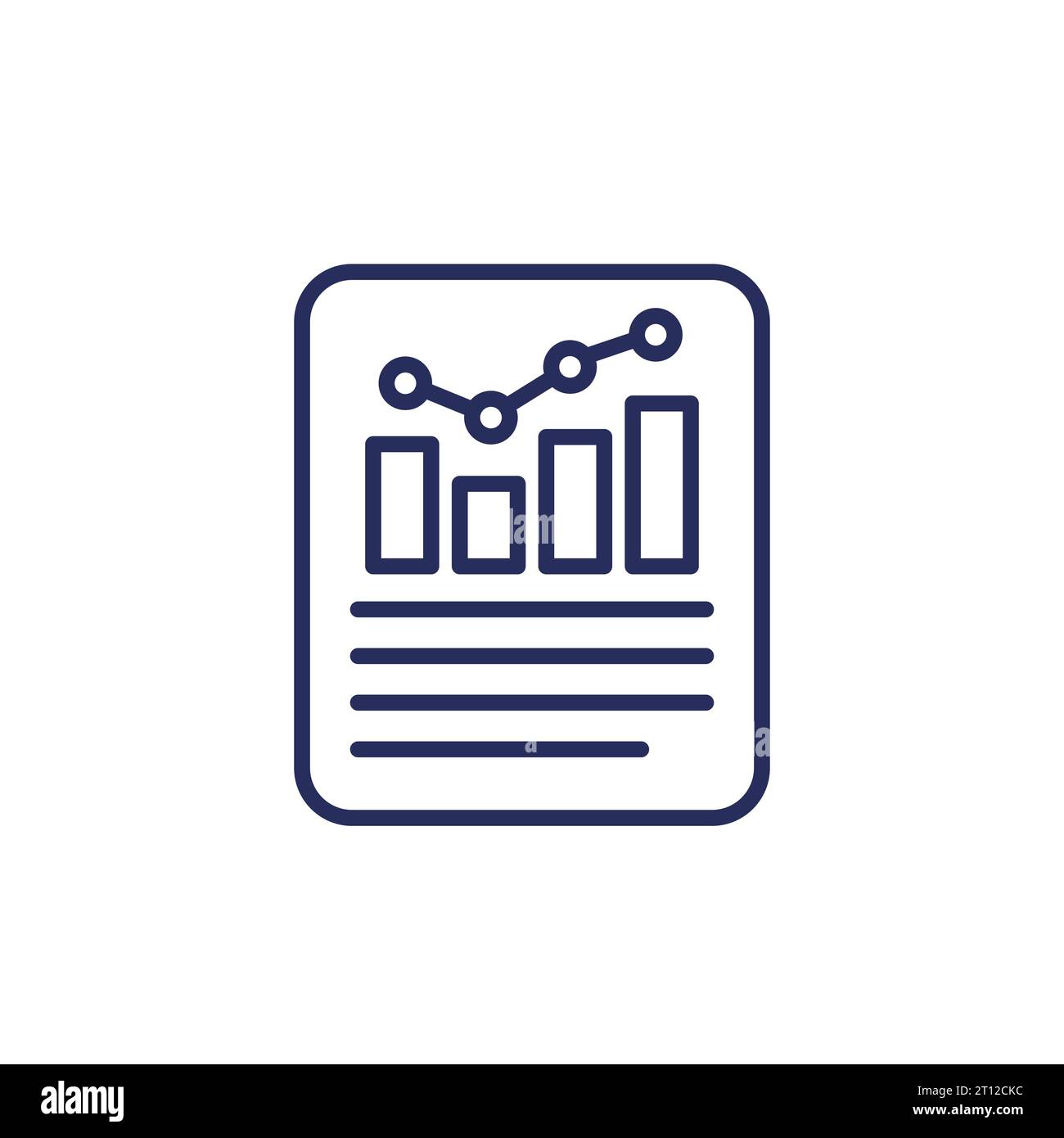 performance report line icon with a graph Stock Vector Image & Art - Alamy
