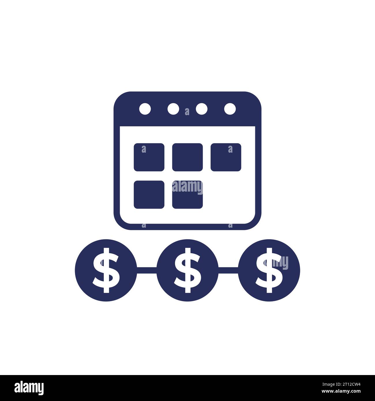 Annuity icon with a calendar, interest payments Stock Vector Image ...