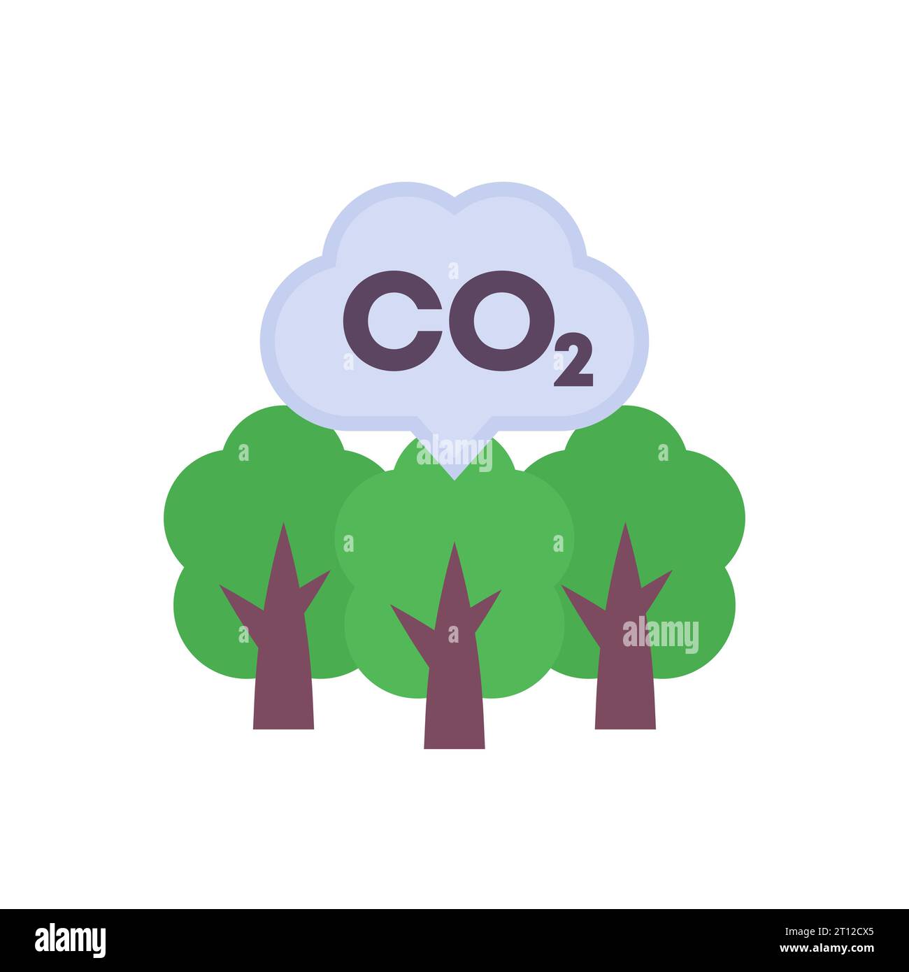 carbon offset icon, co2 emissions reduction Stock Vector Image & Art - Alamy
