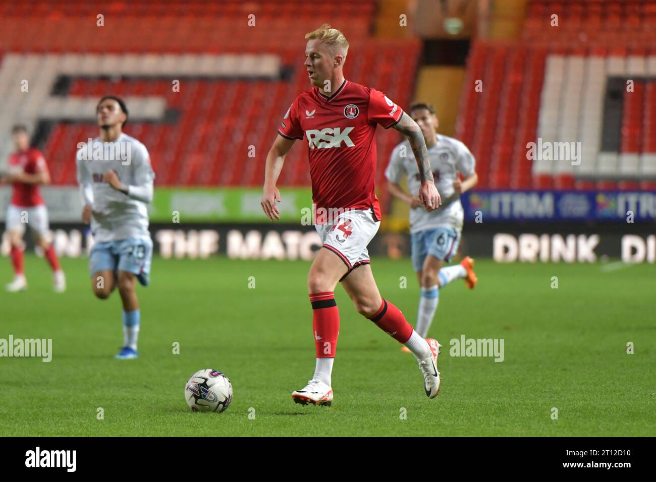 London, England. 10th Oct 2023. Charlie Kirk of Charlton Athletihe EFL ...