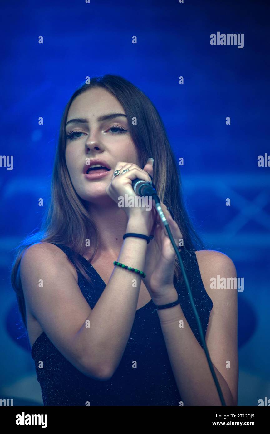 Amateur song competition in a small town in Poland in August 2023 ...