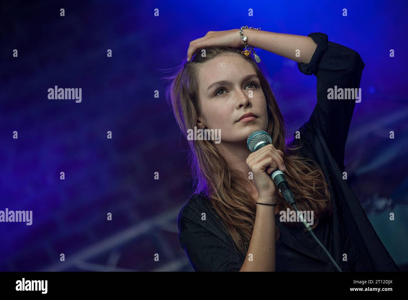 Amateur song competition in a small town in Poland in August 2023 ...