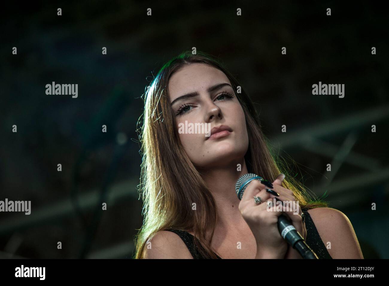 Amateur song competition in a small town in Poland in August 2023 ...