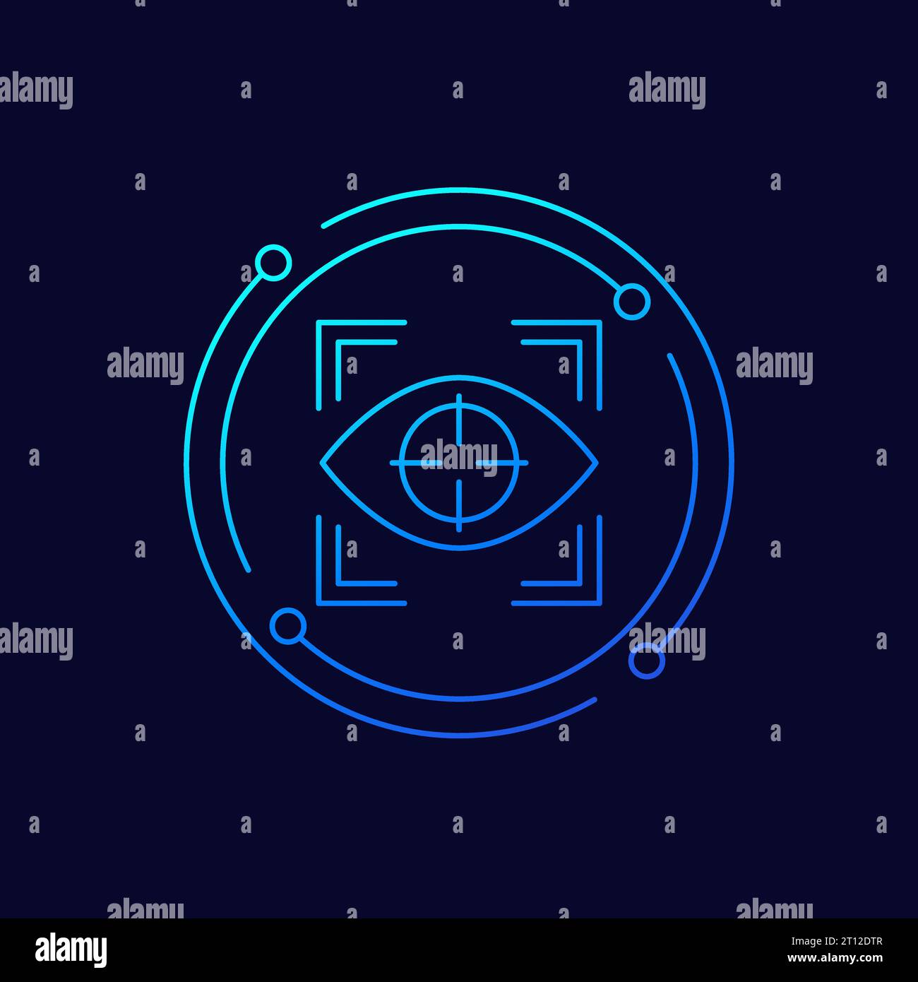 eye tracking icon, linear design Stock Vector Image & Art - Alamy