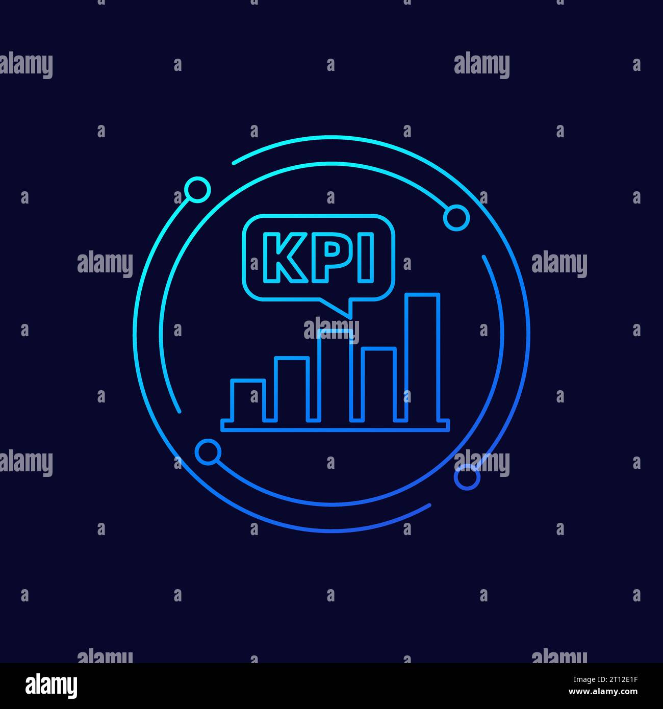 Kpi icon Stock Vector Images - Alamy