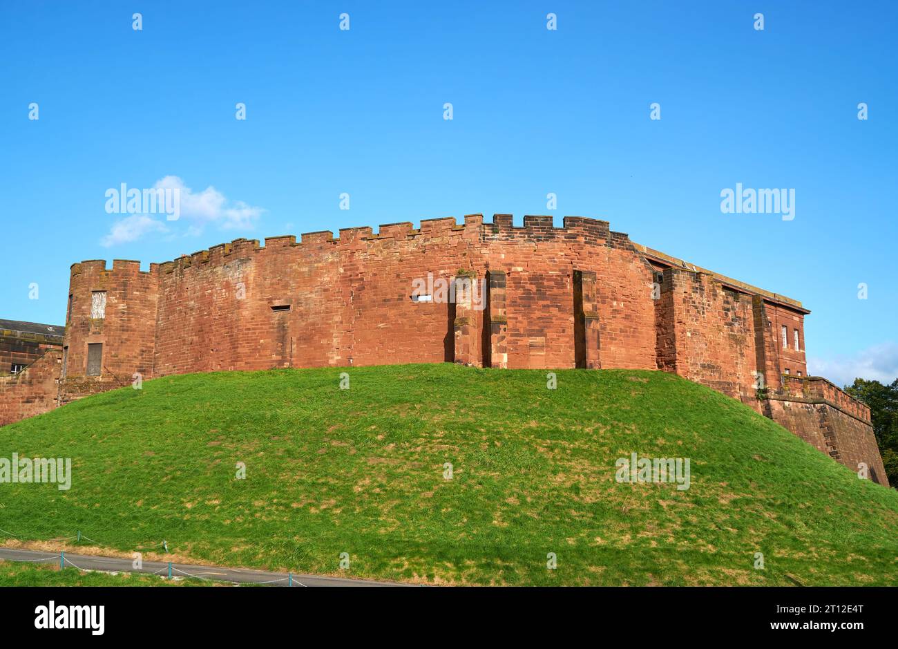 Old stone castle wall in Chester, UK Stock Photo - Alamy