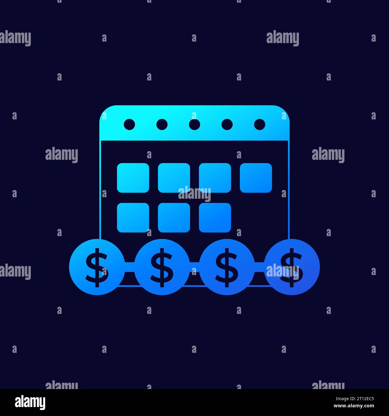 Annuity Vector Icon With A Calendar Stock Vector Image And Art Alamy
