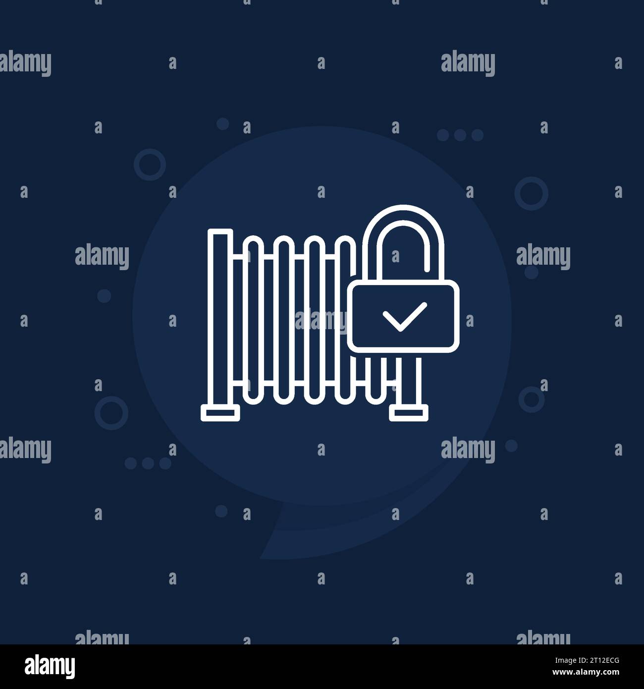 automatic gate locked line icon, vector Stock Vector Image & Art - Alamy