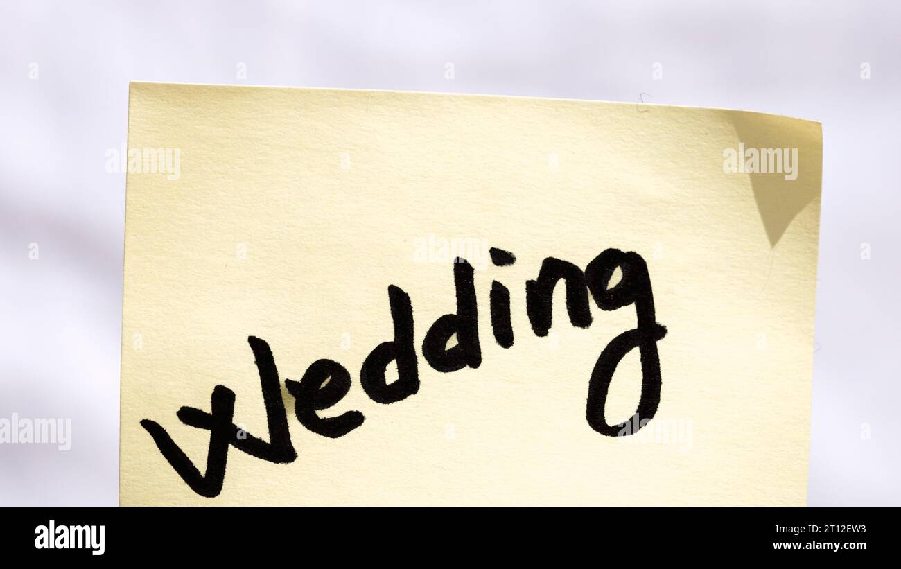 Handwritten notes on white note paper Stock Photo - Alamy
