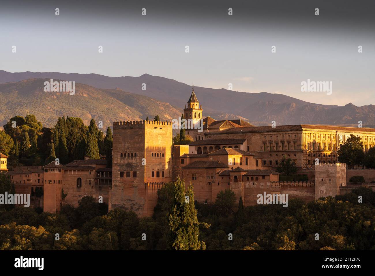 The Alhambra Monument. A Palace and Fortress on the hills of Granada ...
