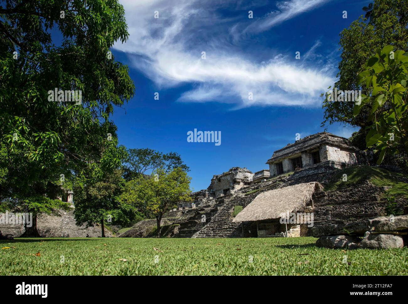 Beautiful pyramid that you can see in the temples of Palenque. Yucatan ...