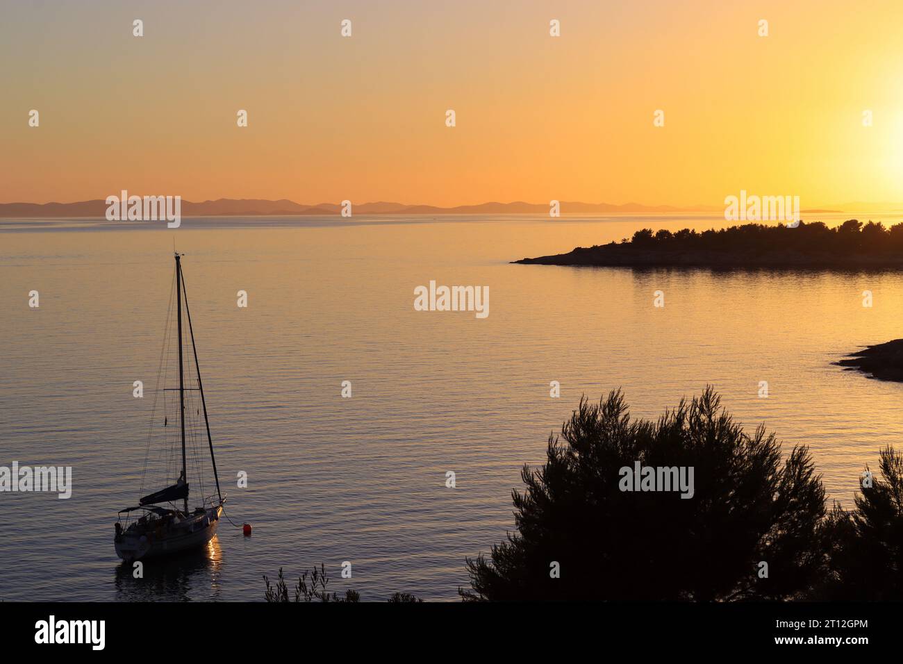 Kroatien Sonnenuntergang Meer Sonne Sommer bunter Himmel croatia sunset ...