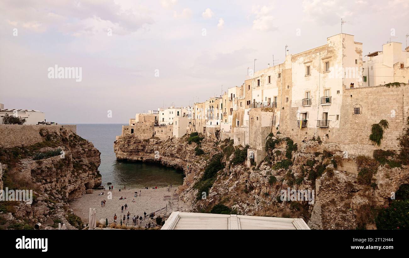Polignano a Mare famous beach city view apulien salento puglia italien ...