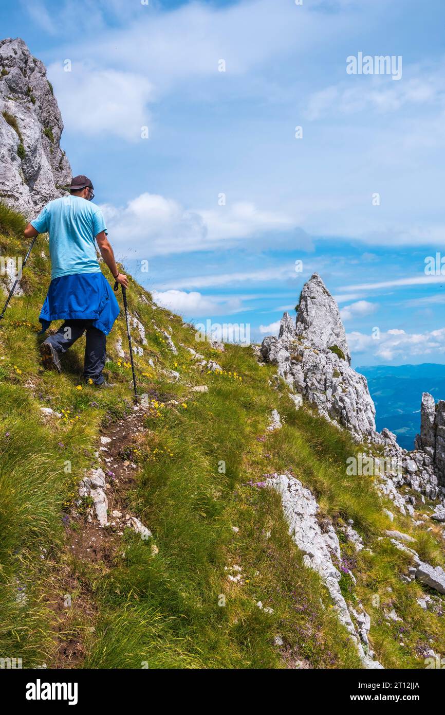 Mount Aizkorri 1523 meters, the highest in Guipuzcoa. Basque Country. A ...