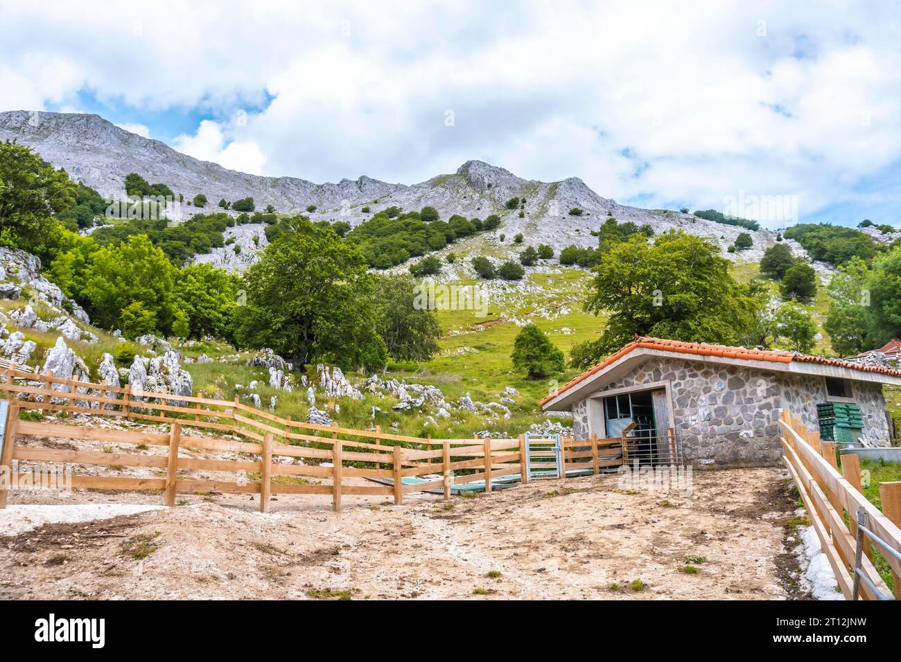 Mount Aizkorri 1523 meters, the highest in Guipuzcoa. Basque Country ...
