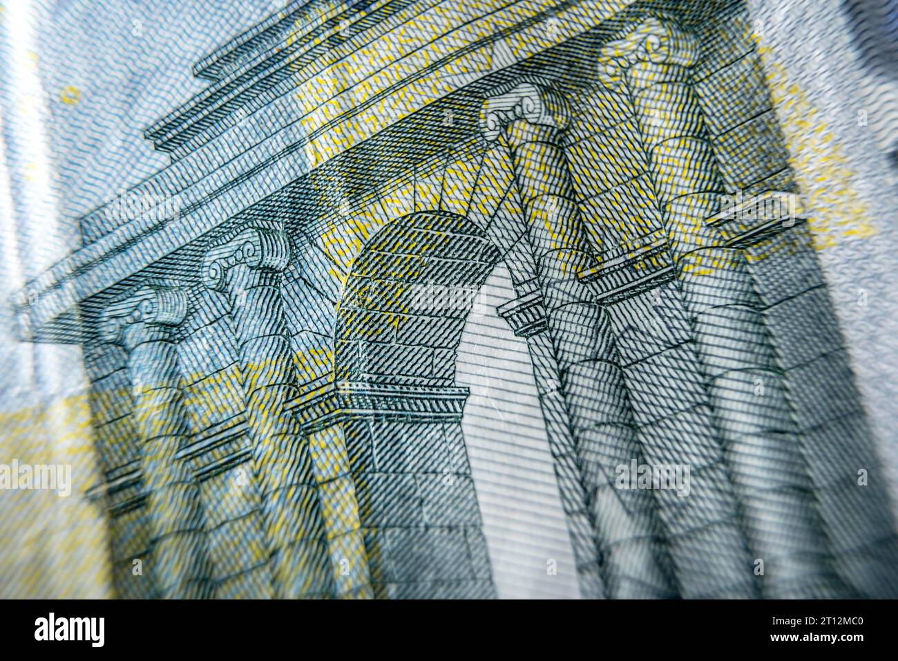 European banknote detail, banknote texture, macro photography Stock ...