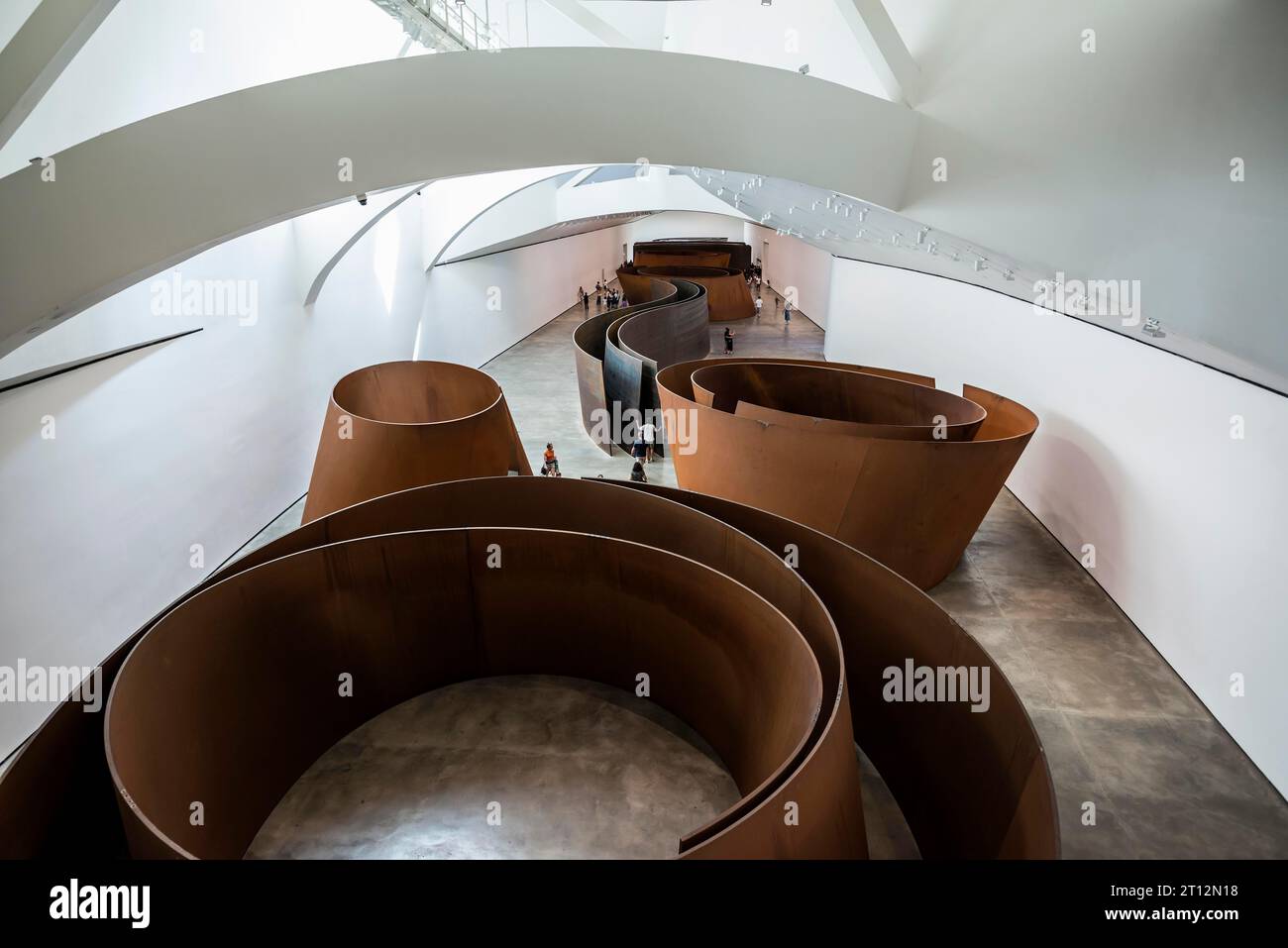 Guggenheim Museum, architect Frank Gehry, interior view, artist Richard ...