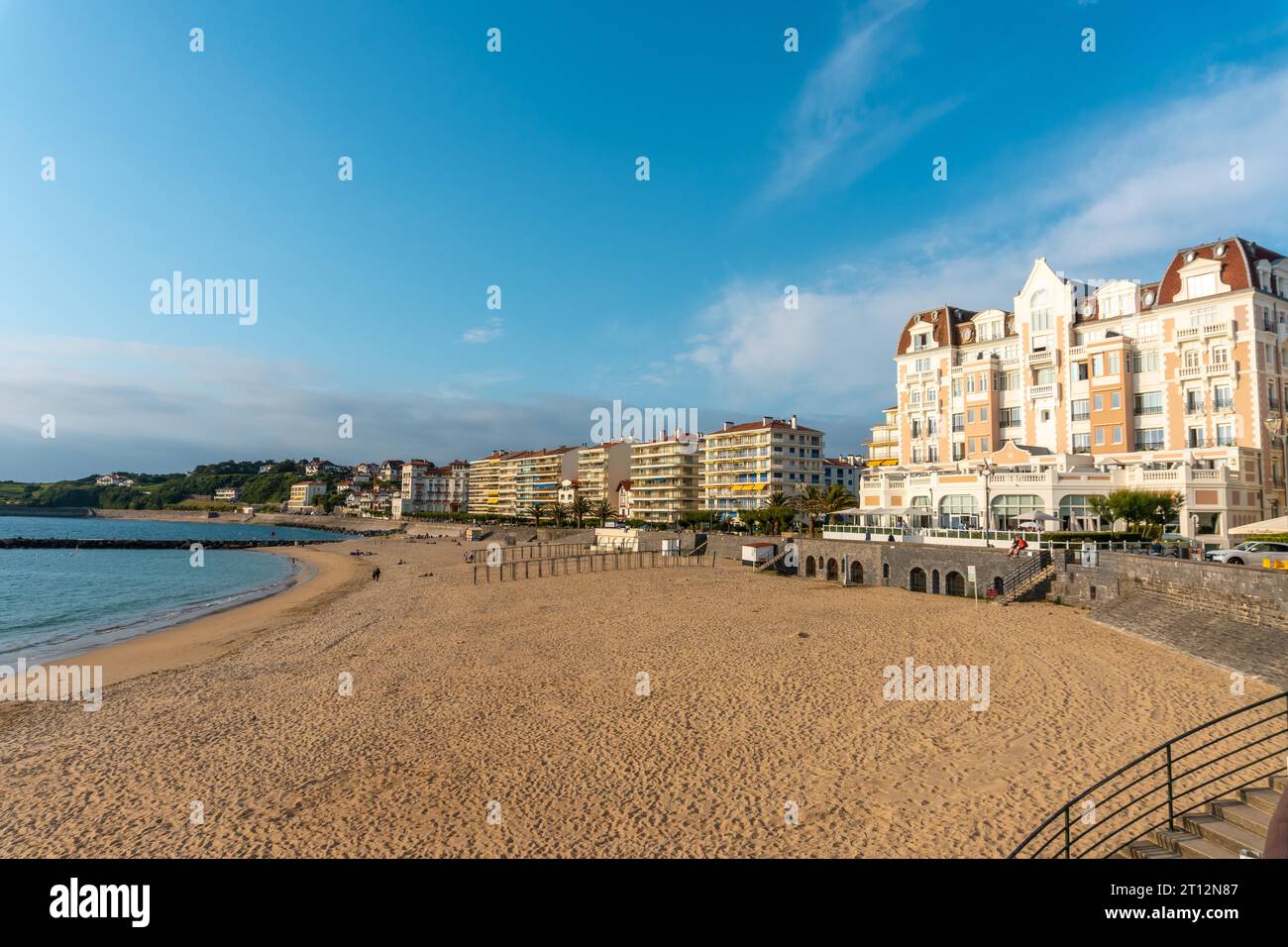 Summer in the Grande Plage in Saint Jean de Luz, holidays in the south ...