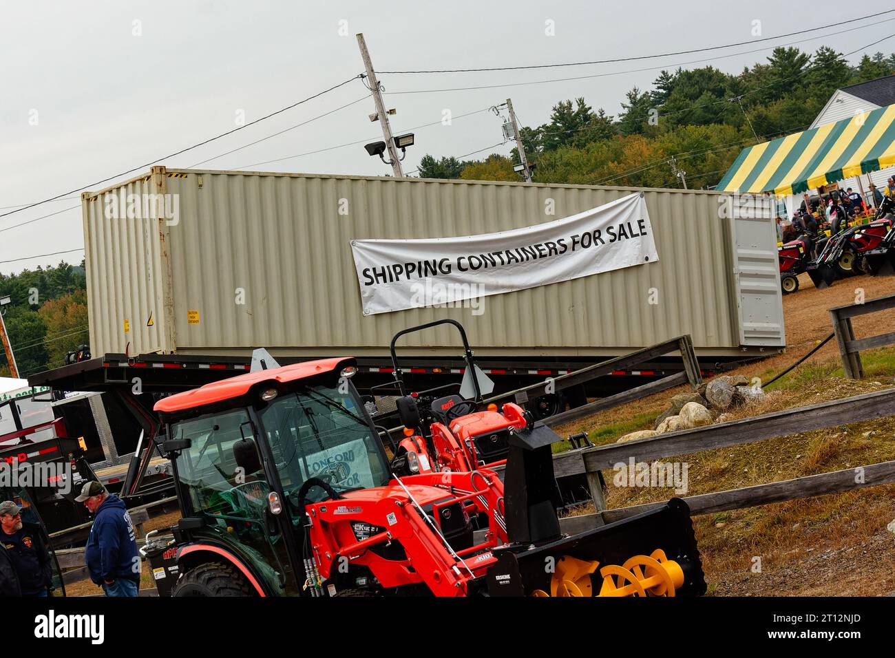 Deerfield Fair, New Hampshire 2023 - A white metal shipping container ...