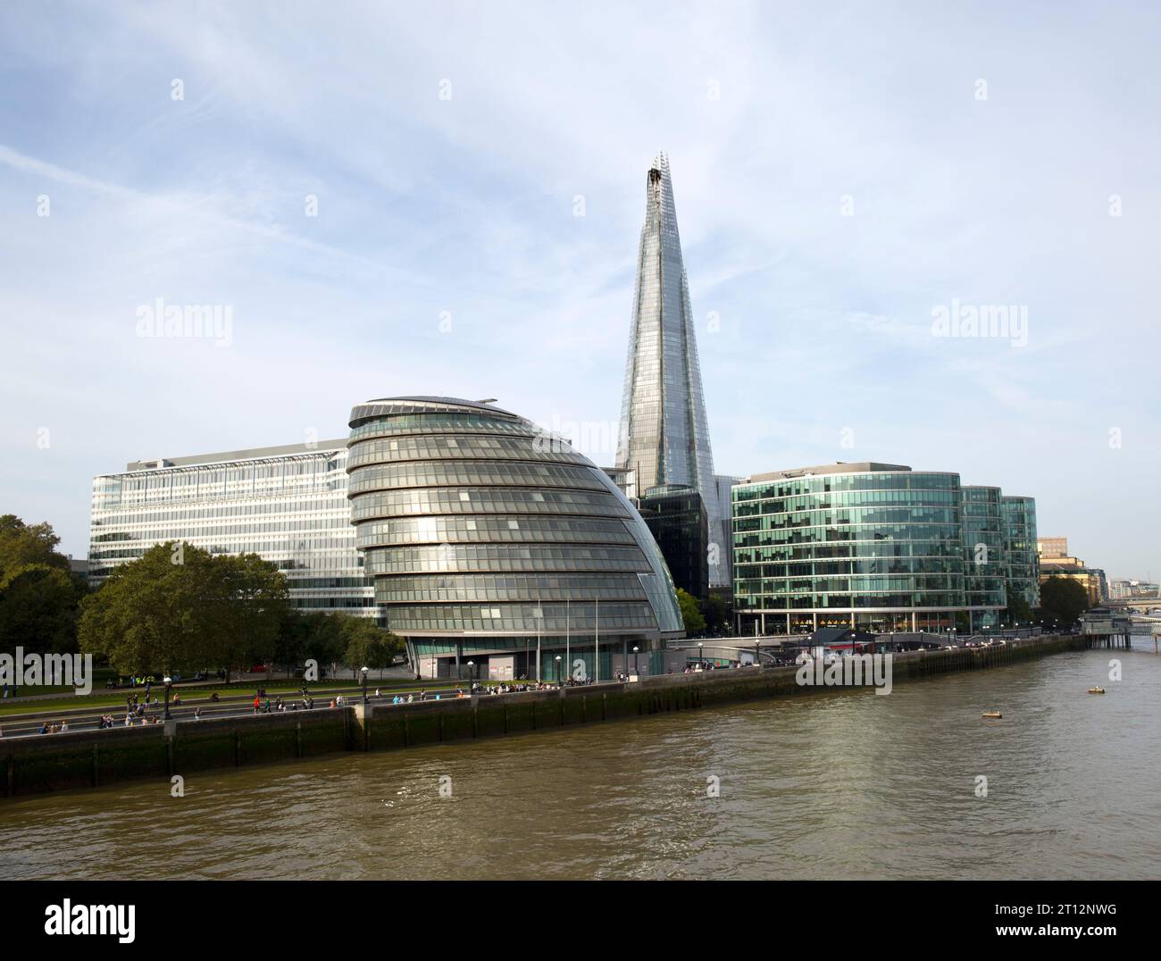 City Hall The Shard Southbank River Thames London Stock Photo - Alamy