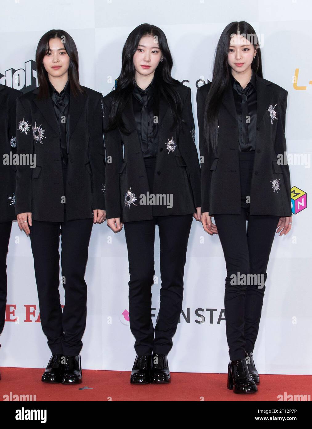 Incheon, South Korea. 10th Oct, 2023. South Korean K-Pop girl group ITZY, Yeji, Lia, Ryujin ...