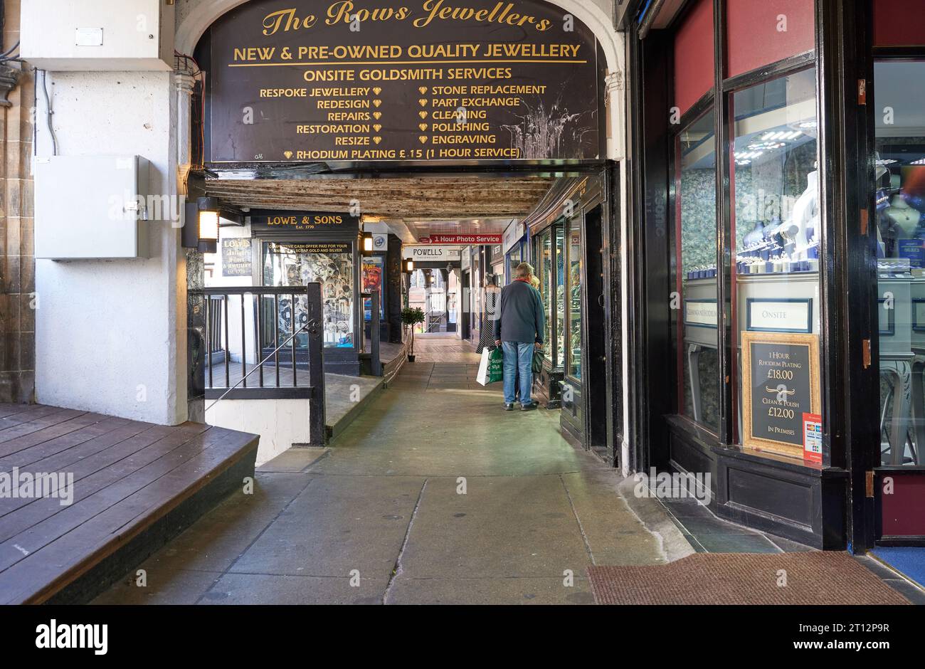 The Rows shops in Chester, Cheshire, UK Stock Photo - Alamy