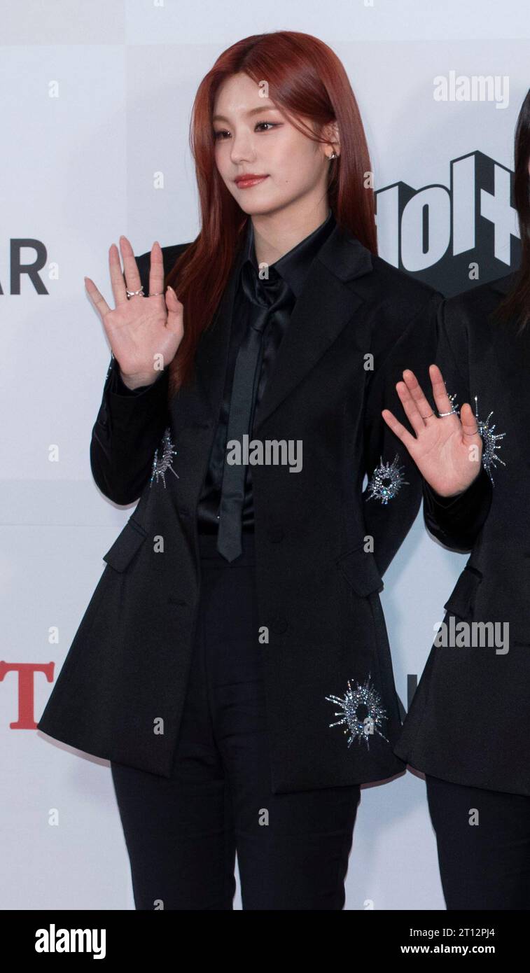 Incheon, South Korea. 10th Oct, 2023. South Korean K-Pop girl group ITZY, Yeji, Lia, Ryujin ...