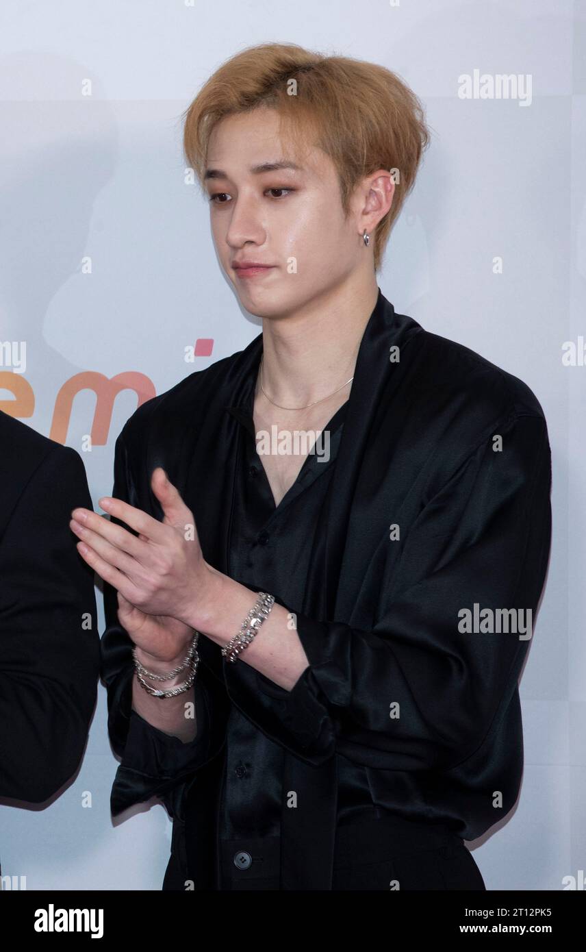 Incheon, South Korea. 10th Oct, 2023. South Korean boy band Stray Kids, attend a red carpet ...