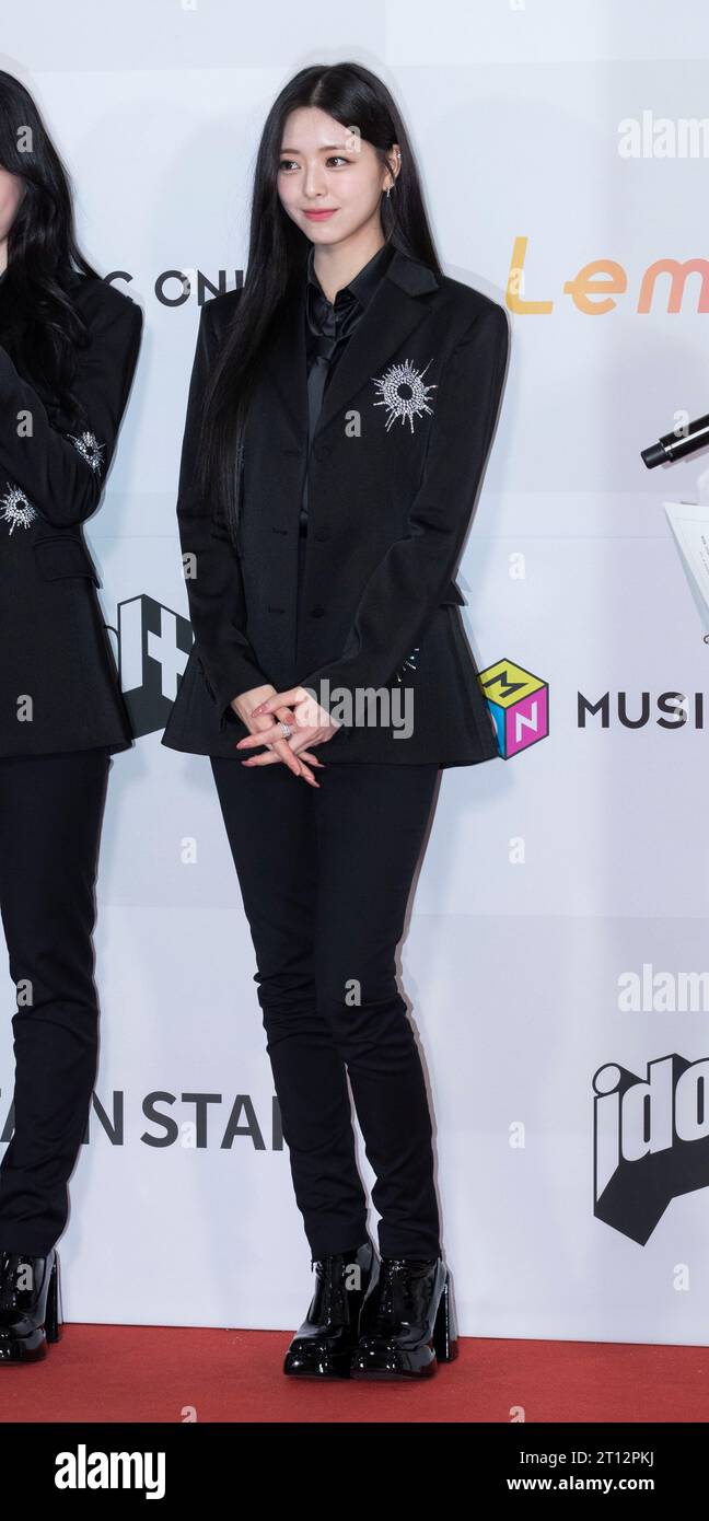 Incheon, South Korea. 10th Oct, 2023. South Korean K-Pop girl group ITZY, Yeji, Lia, Ryujin ...