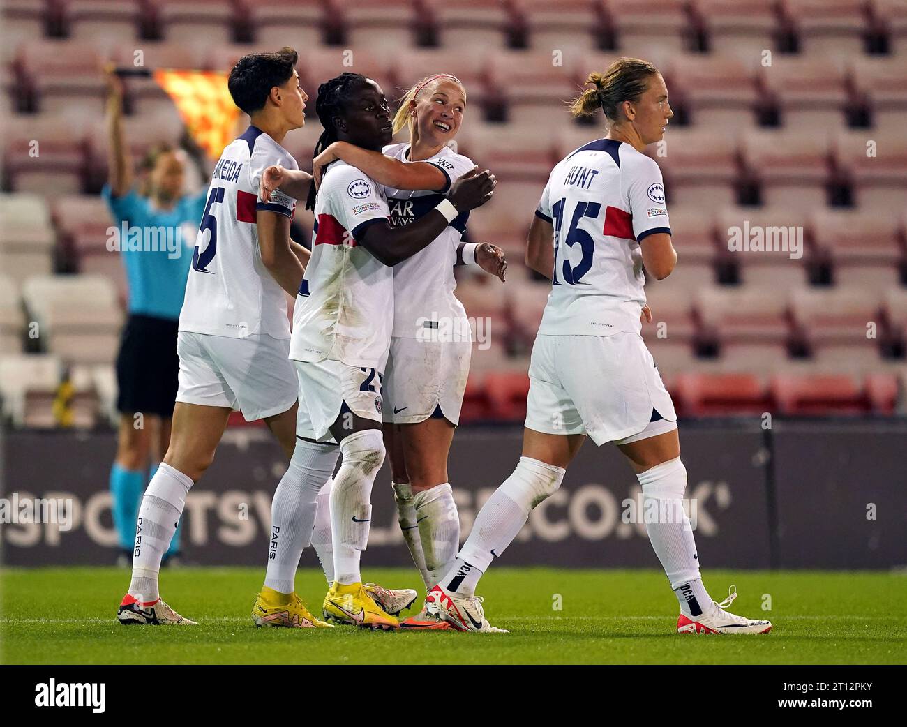 Paris Saint-Germain's Tabitha Chawinga celebrates scoring their side's ...