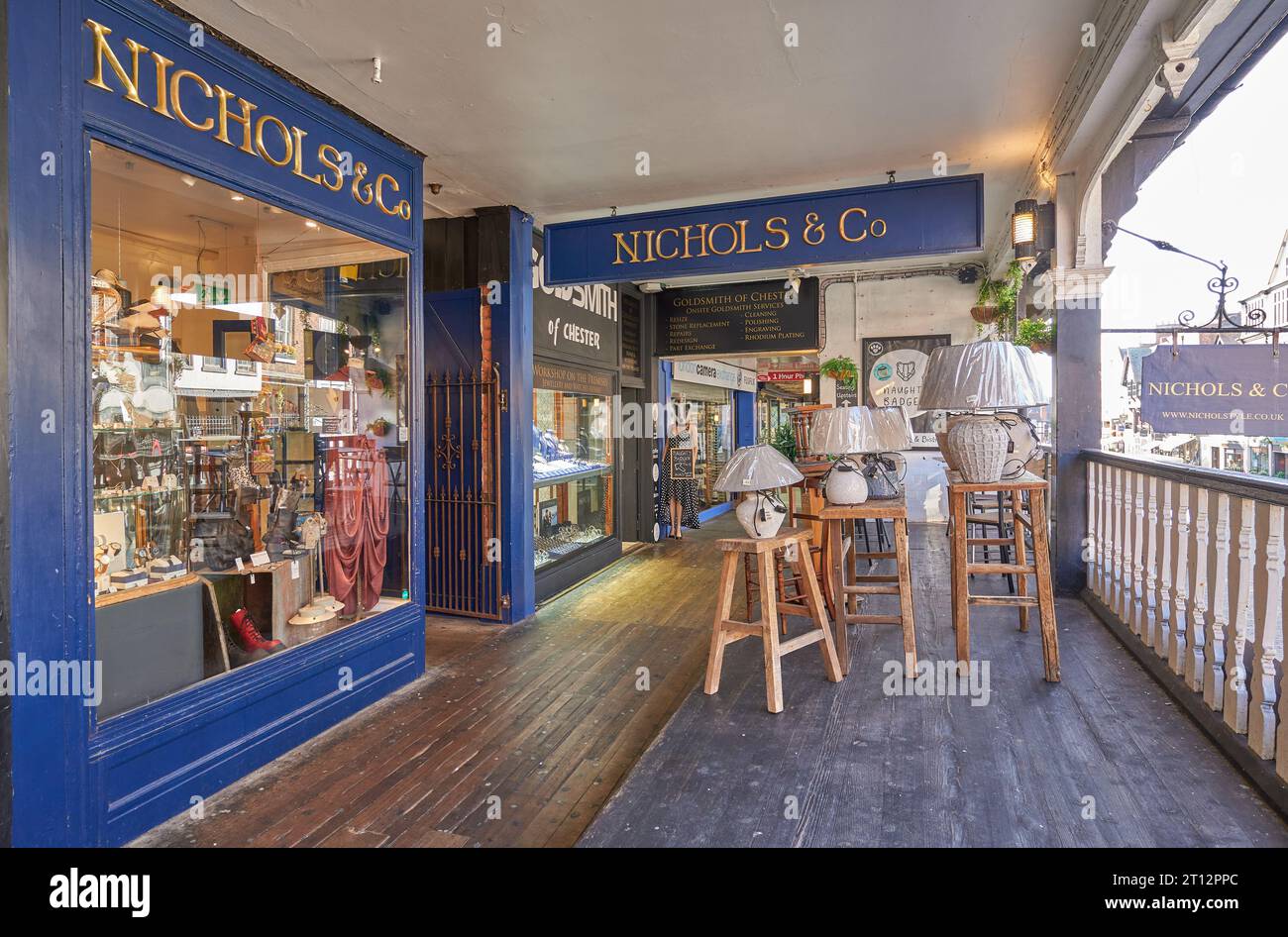 The Rows shops in Chester, Cheshire, UK Stock Photo - Alamy