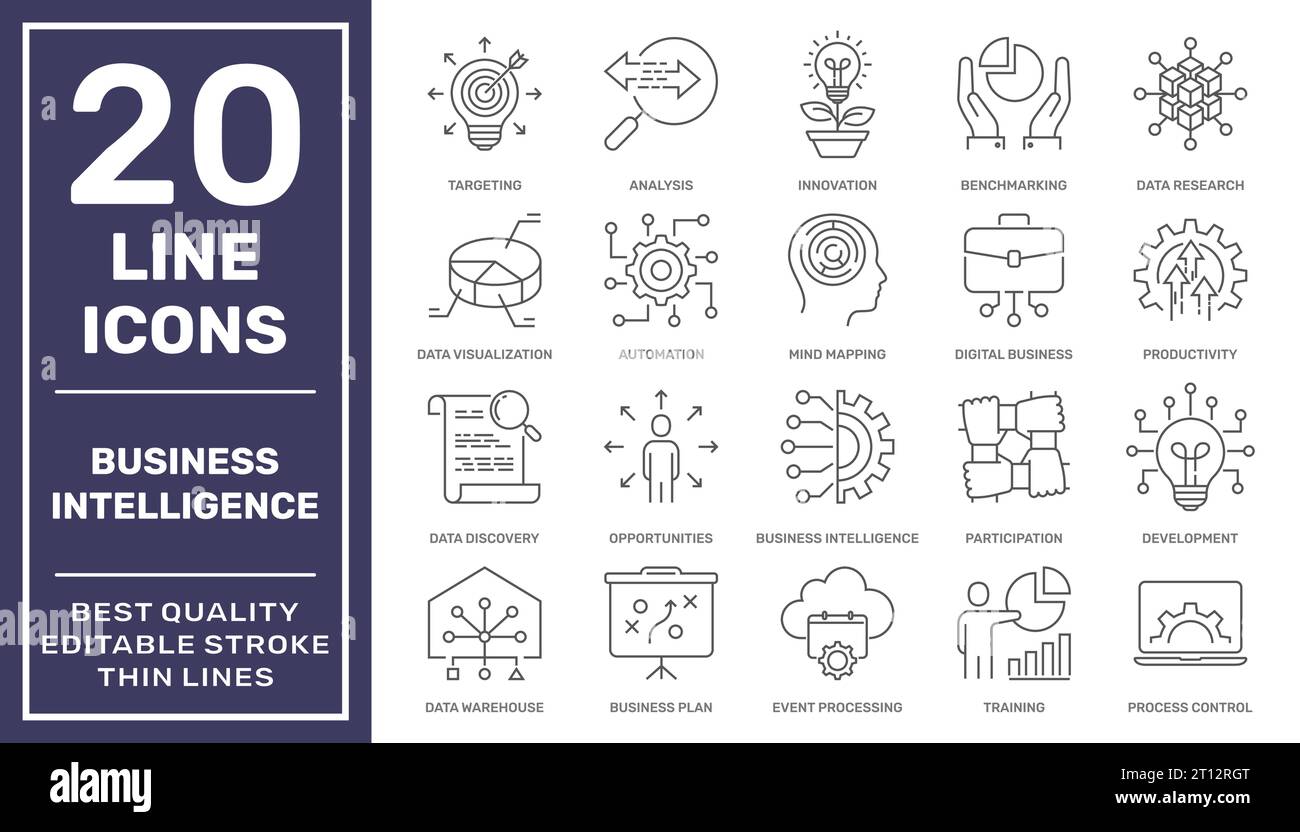 Set of business icons, teamwork, working, management. Business ...