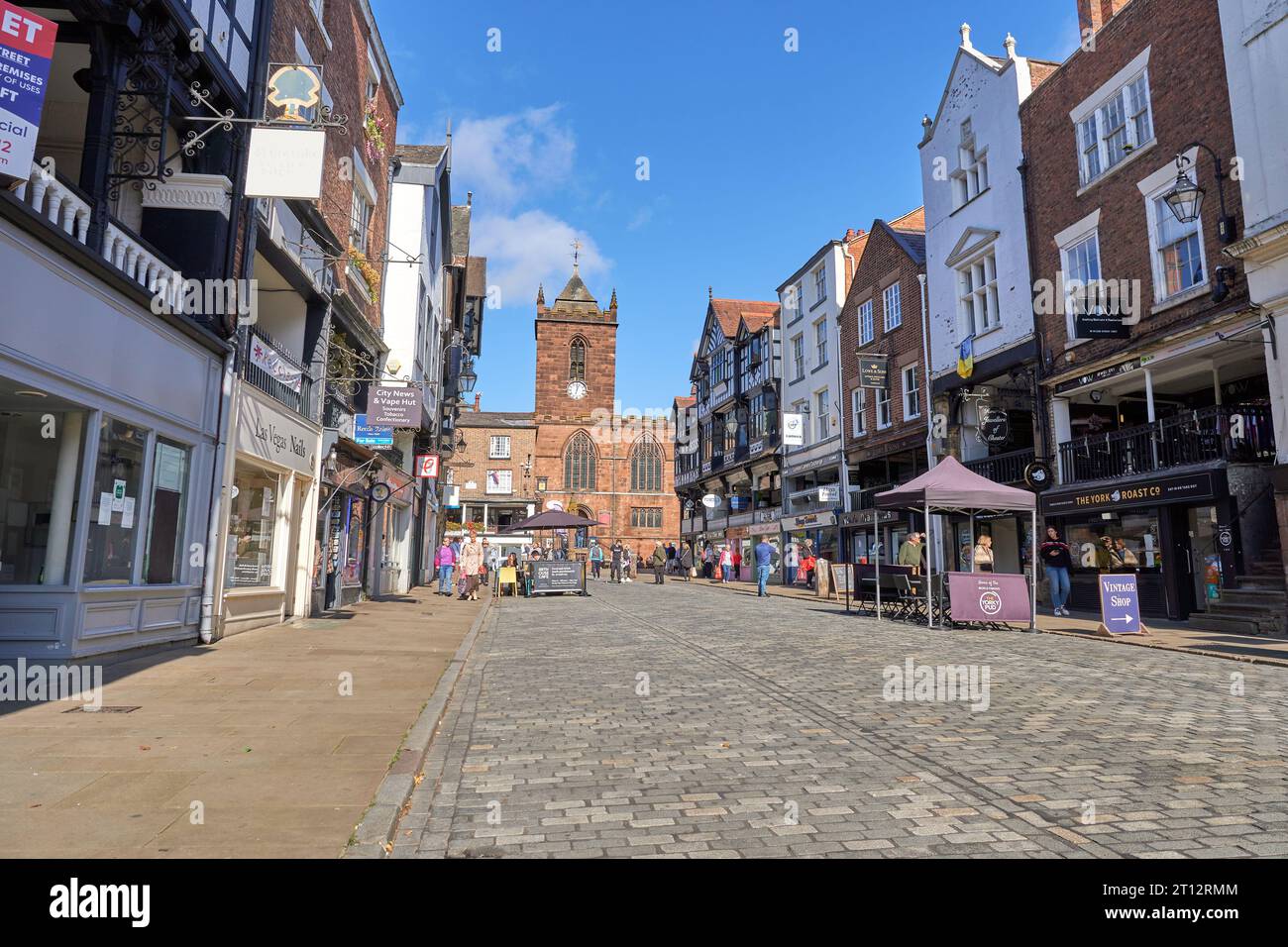 Town center in Chester, Cheshire, UK Stock Photo - Alamy