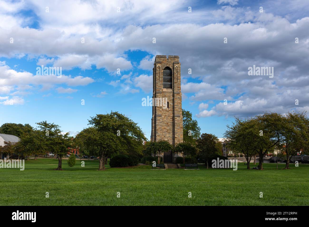 Baker Park, Frederick, MD: A vast green lawn framed by the iconic ...