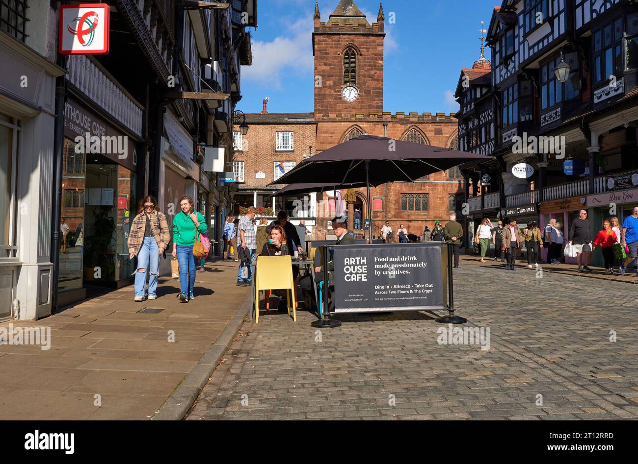 Town center in Chester, Cheshire, UK Stock Photo - Alamy