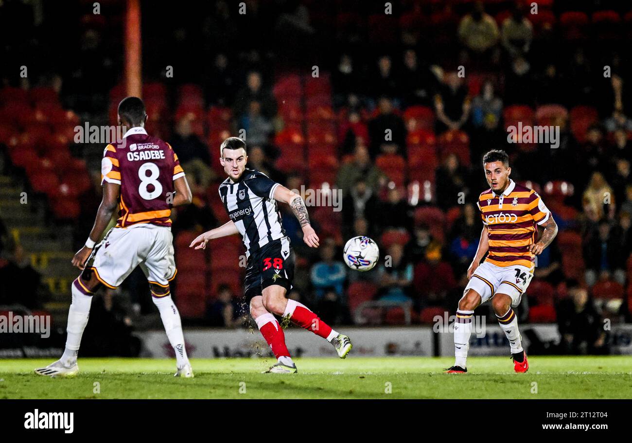 Cleethorpes, UK, 10th October, 2023. Jamie Bramwell during the EFL ...