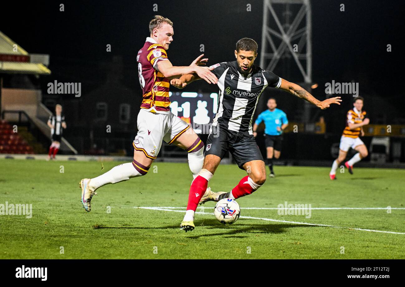 Cleethorpes, UK, 10th October, 2023. Rekeil Pyke during the EFL Trophy ...