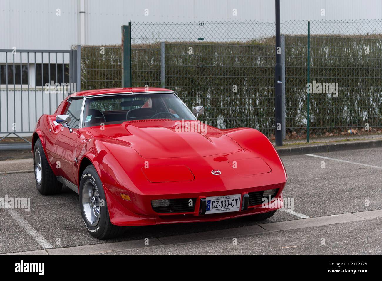 Red Chevrolet Corvette C3 parked in a street Stock Photo - Alamy