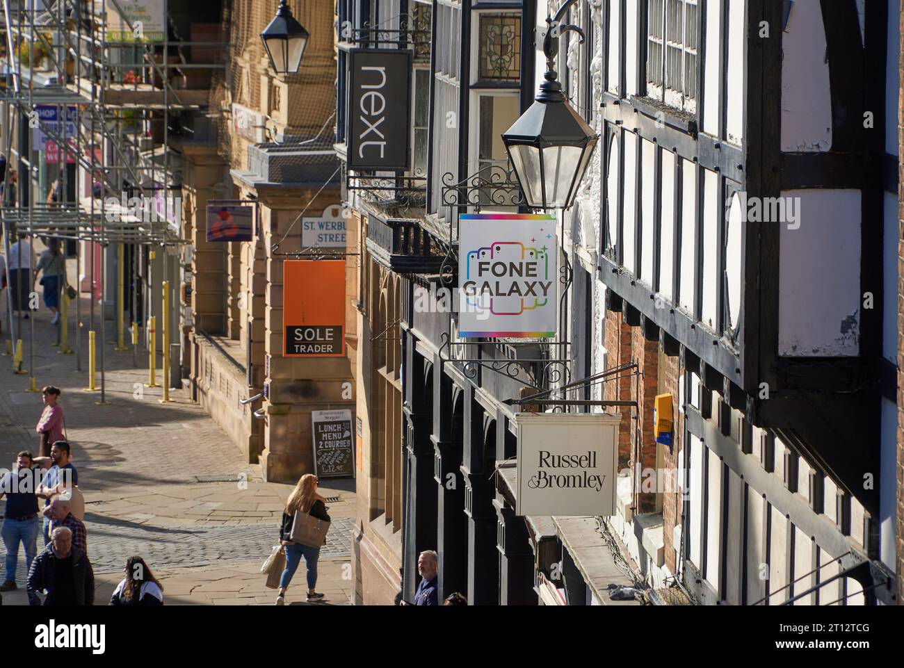 Shop fronts in Chester, Cheshire, UK Stock Photo - Alamy