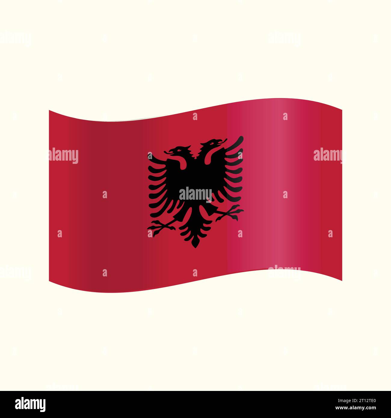 Albania wavy flag vector hi-res stock photography and images - Alamy