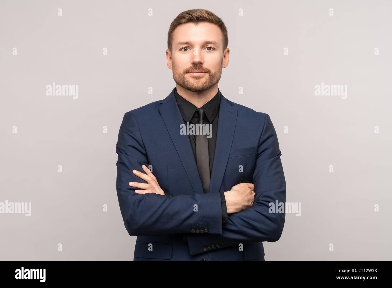 Crossed arms on chest hi-res stock photography and images - Alamy