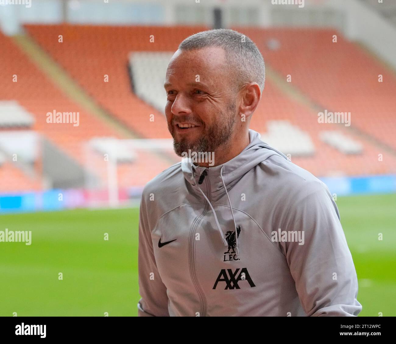 Jay Spearing #71 of Liverpool returns to Blackpool his former club ...