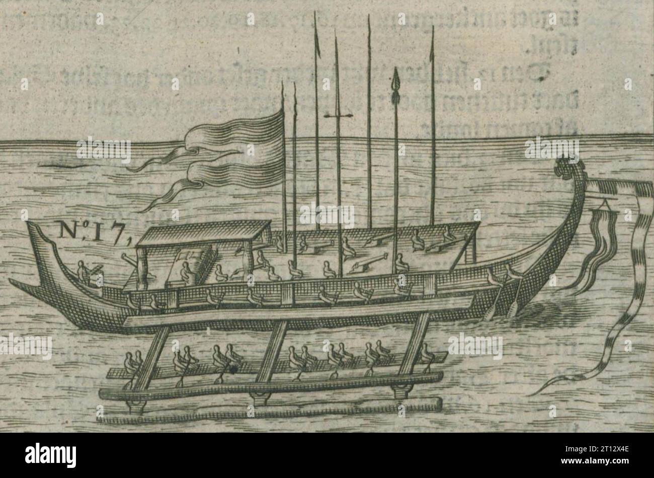 King of Ternate's kora-kora with 7 cannons. The king's luxury bed can ...