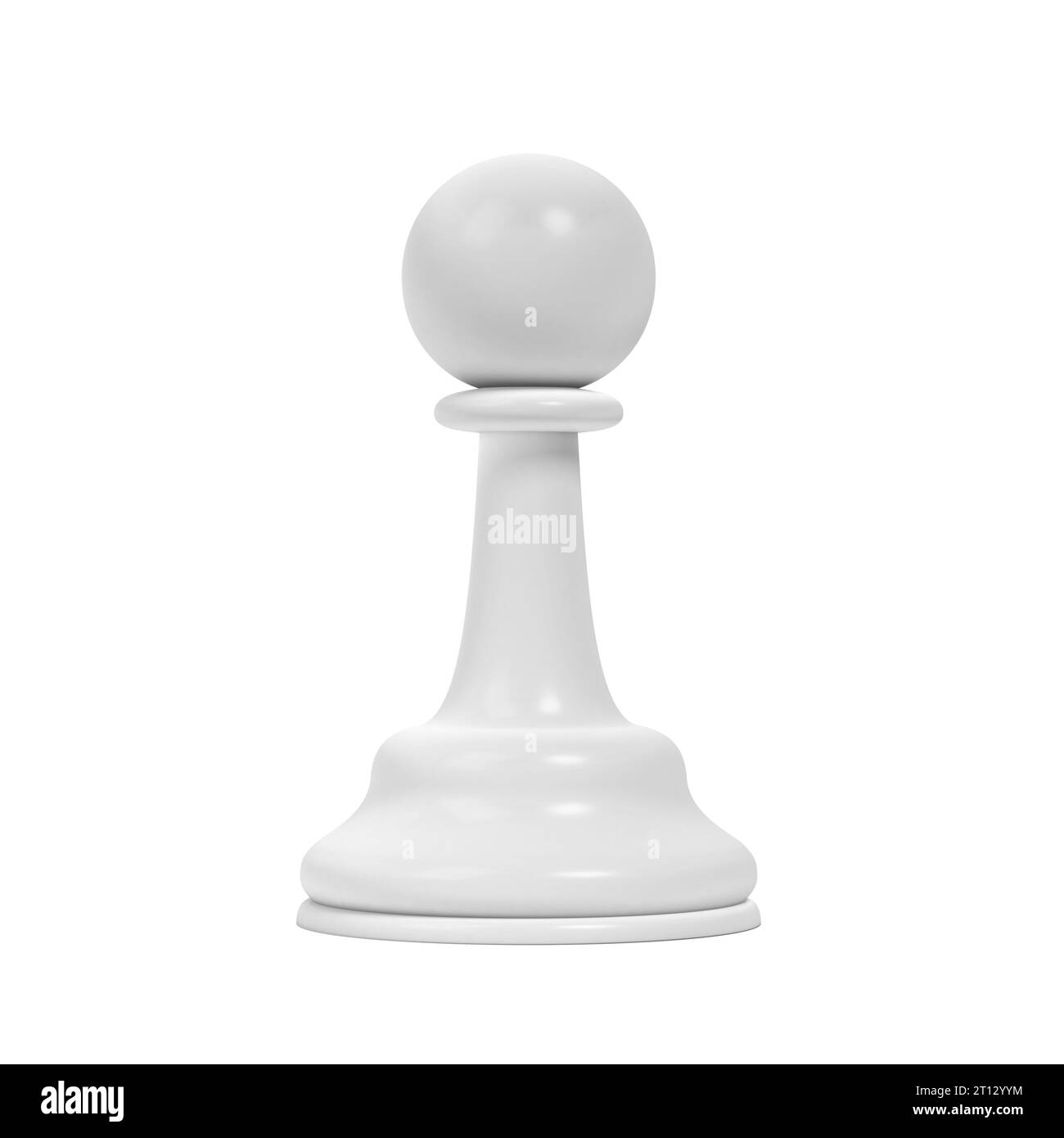 White pawn isolated on white background. 3d illustration Stock Photo - Alamy