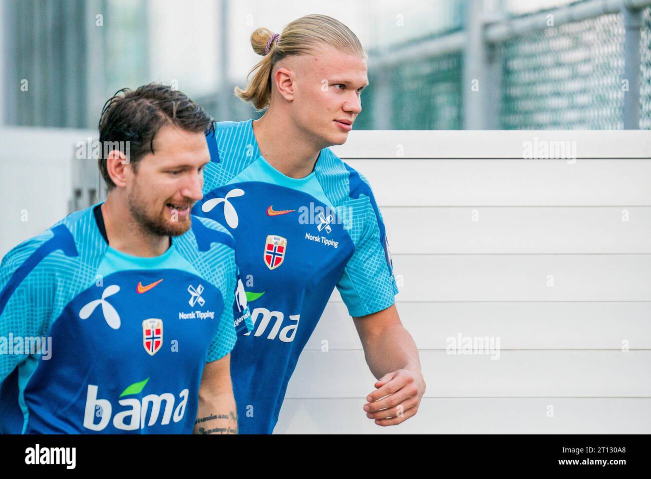 Larnaca, Cyprus 20231010.Stefan Strandberg and Erling Braut Haaland ...