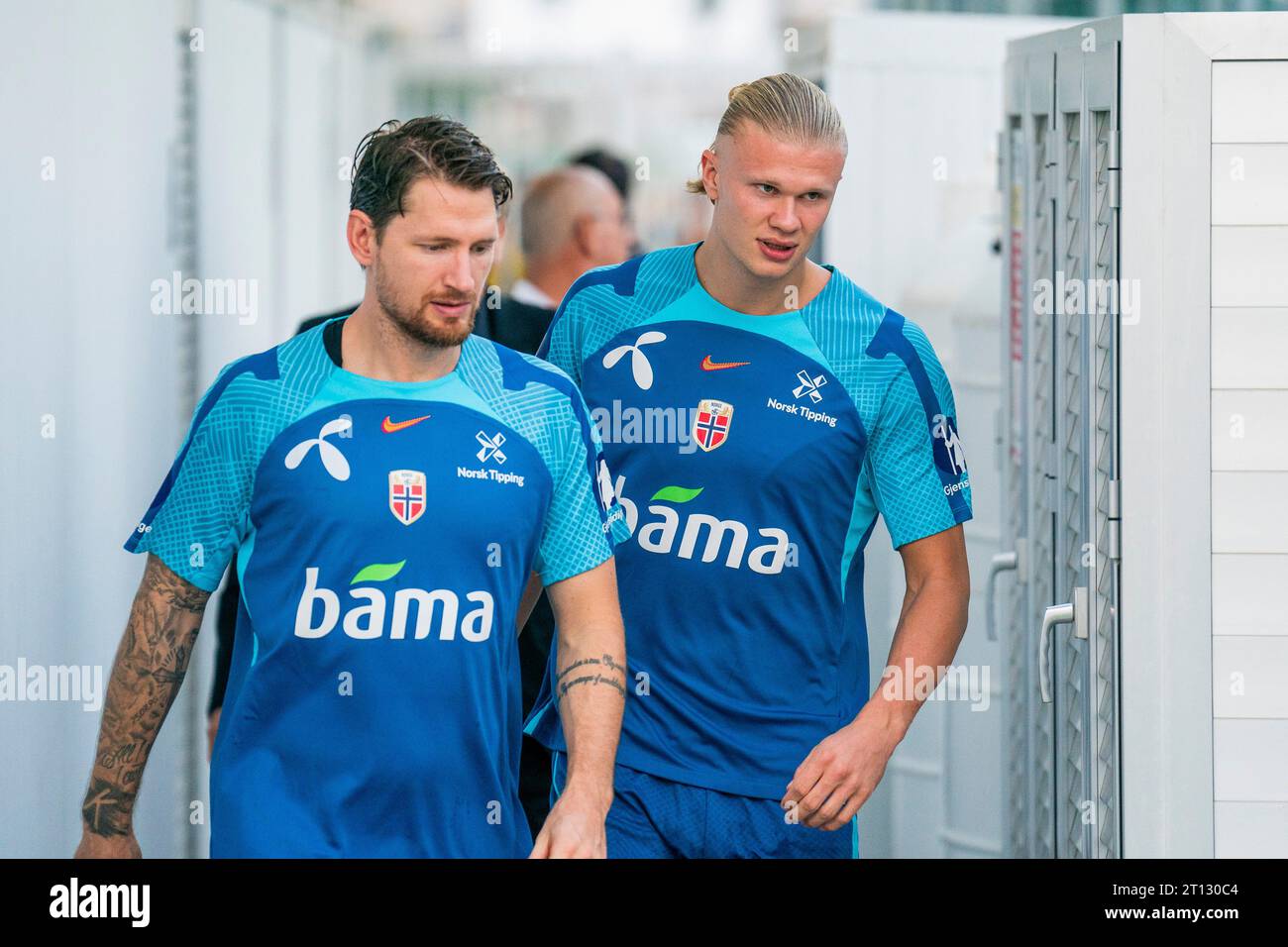 Larnaca, Cyprus 20231010.Stefan Strandberg and Erling Braut Haaland ...