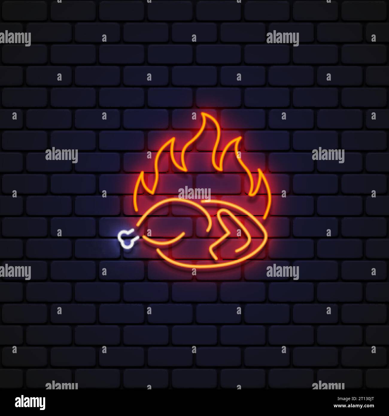 Chicken icon neon on light background. Vector illustration Stock Vector ...