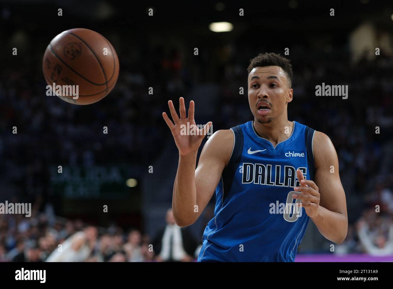 Dante Exum of Dallas Mavericks during the Exhibition game between ...